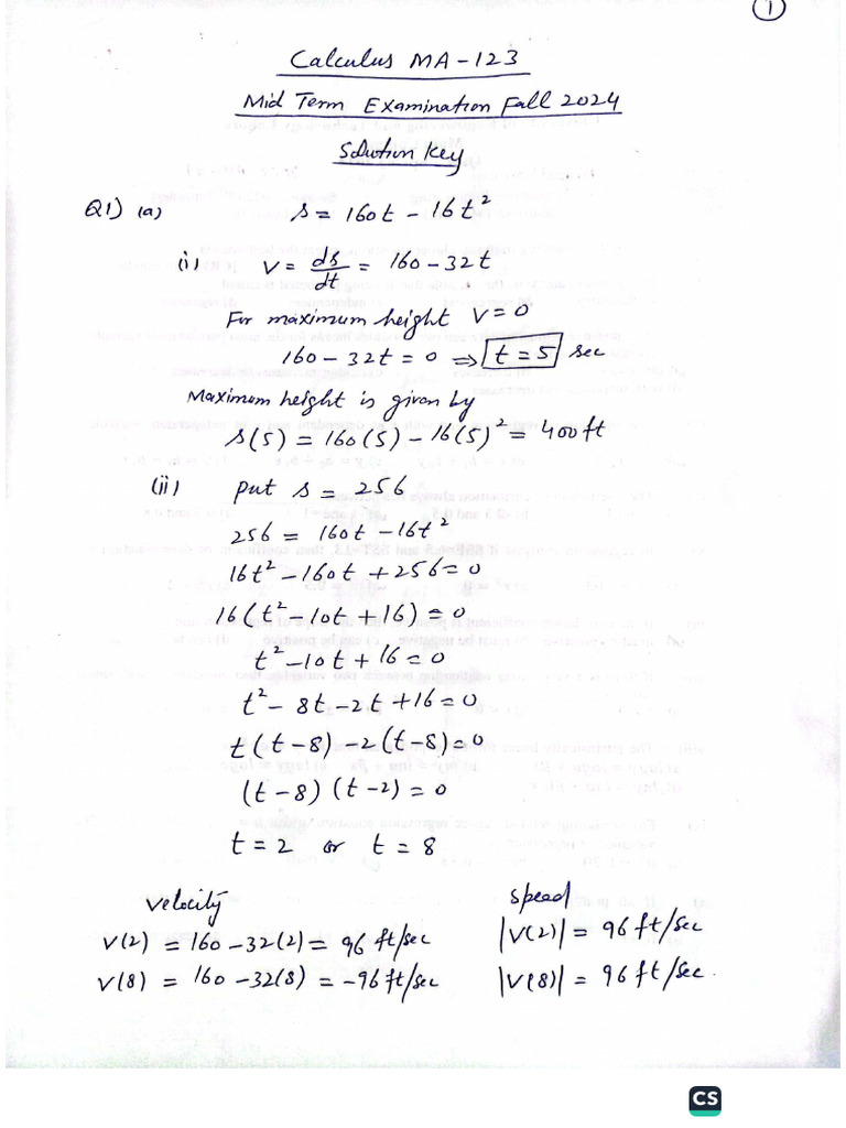 CS 2024 Mid Solution | PDF