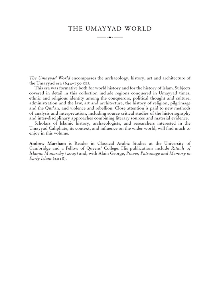 The Umayyad World | PDF | Caliphate