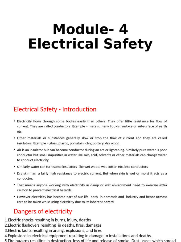 Electrical Safety Guidelines and Hazards | PDF | Insulator (Electricity ...