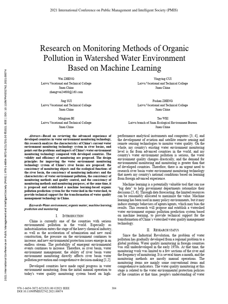 IEEE5 | PDF | Water Quality | Machine Learning