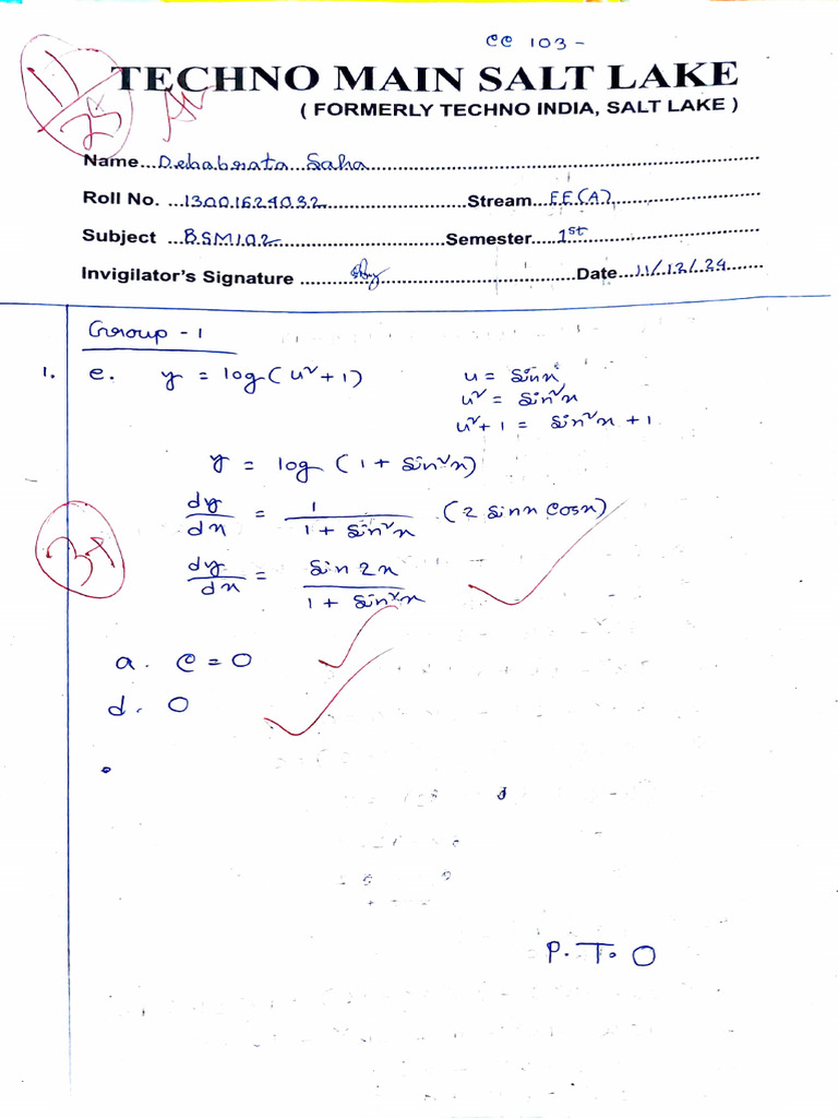 Techno Main Salt Lake: Name..elaabata..saha. | PDF