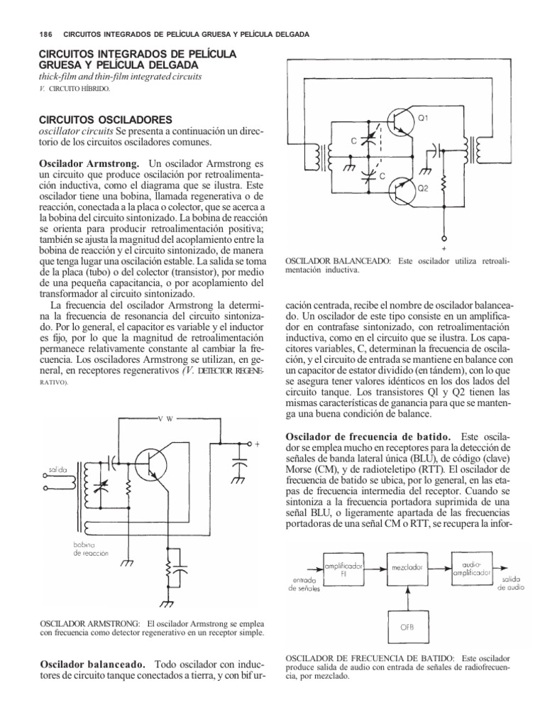 Circuitos Osciladores y su Funcionamiento | PDF | Transistor | Inductor