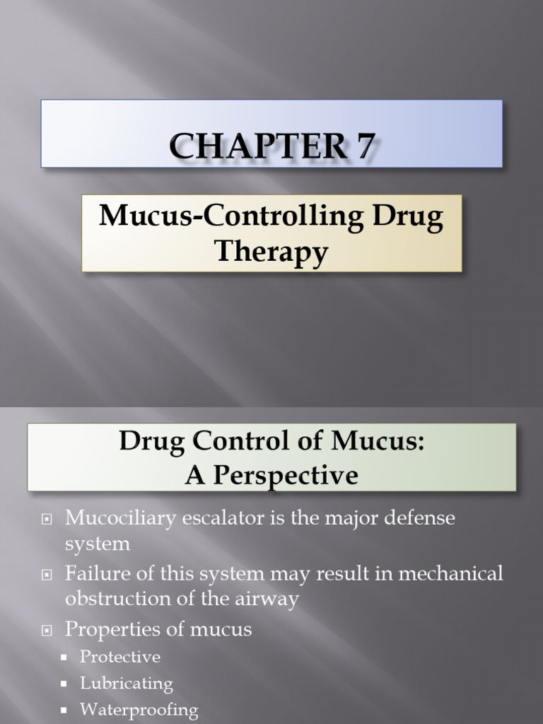 Mucus Control in Respiratory Therapy | PDF | Mucus | Respiratory Tract