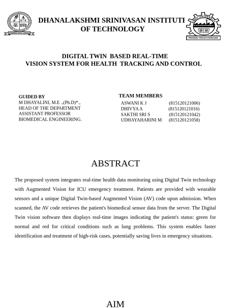 Digital Twin Augmented Vision Health-2 | PDF | Augmented Reality ...