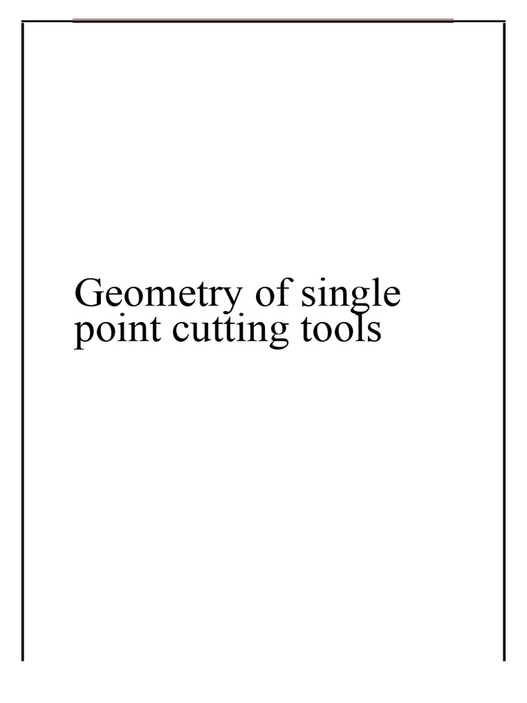 4798-Geometry of single point cutting tools | PDF | Machining | Angle