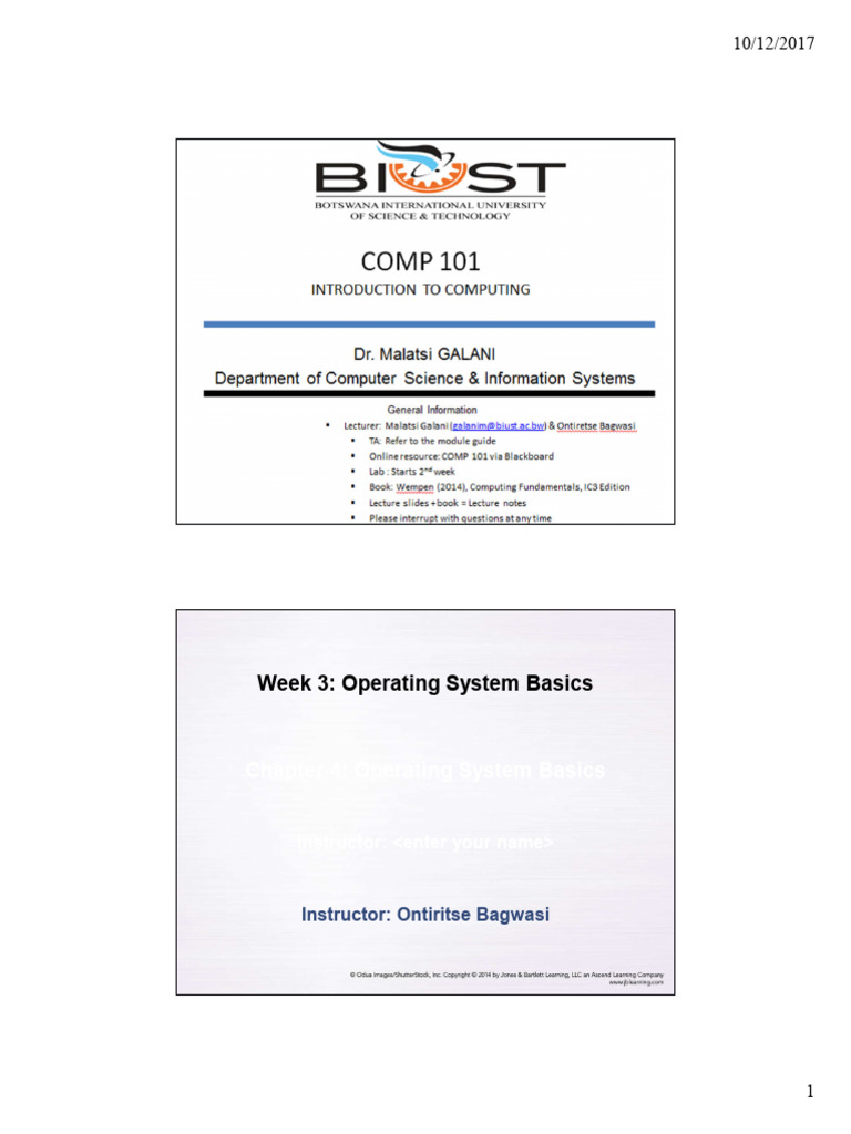 Week 3 Lecture Slides Comp 101 Pdf Operating System Computer File