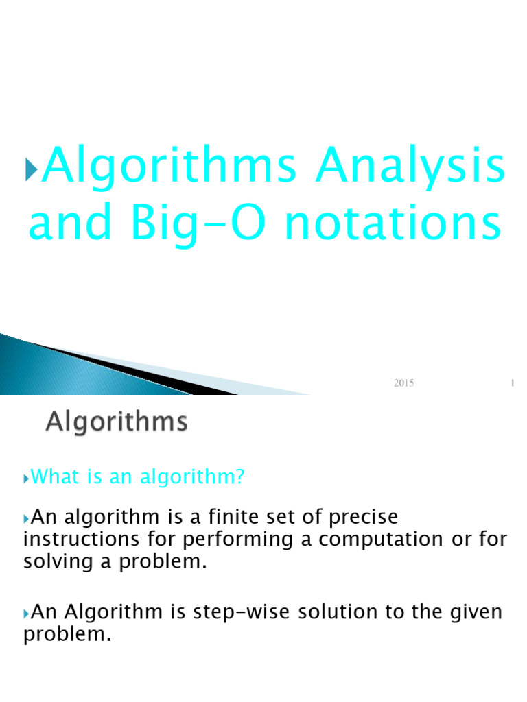 Chapter 1 Big O Notation | PDF | Time Complexity | Computational Complexity Theory