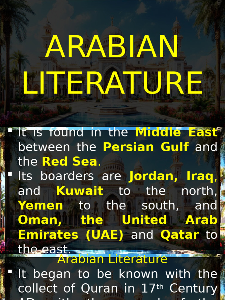 Arab | PDF | Arabian Peninsula | Arabic Literature