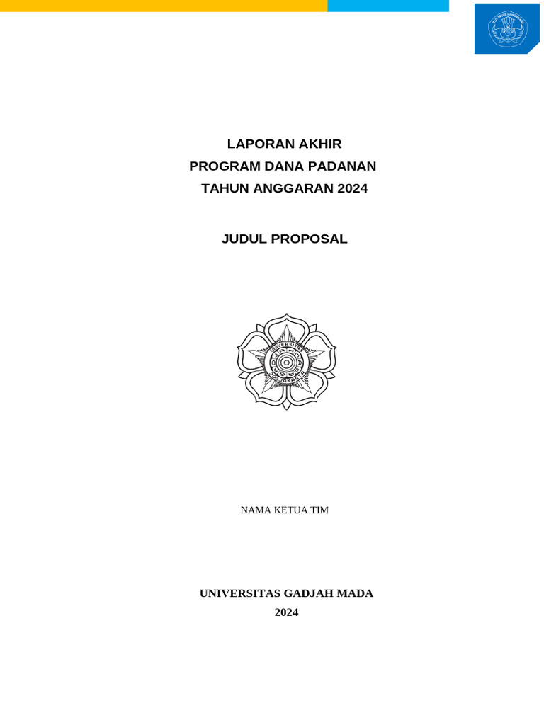 Laporan Akhir Pengusul PDP 2024 | PDF