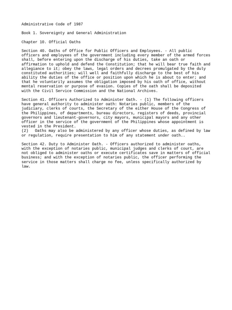 Oaths of Office for Public Officials | PDF