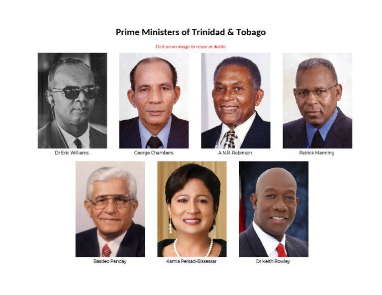 Prime Ministers of Trinidad & Tobago | PDF