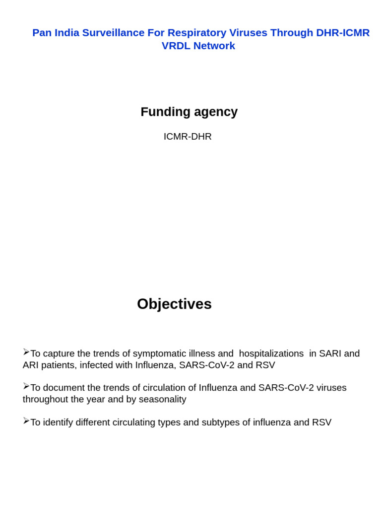 Pan India Respiratory Virus Surveillance | PDF