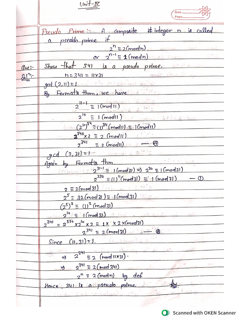 Number Theory 5ft Unit | PDF