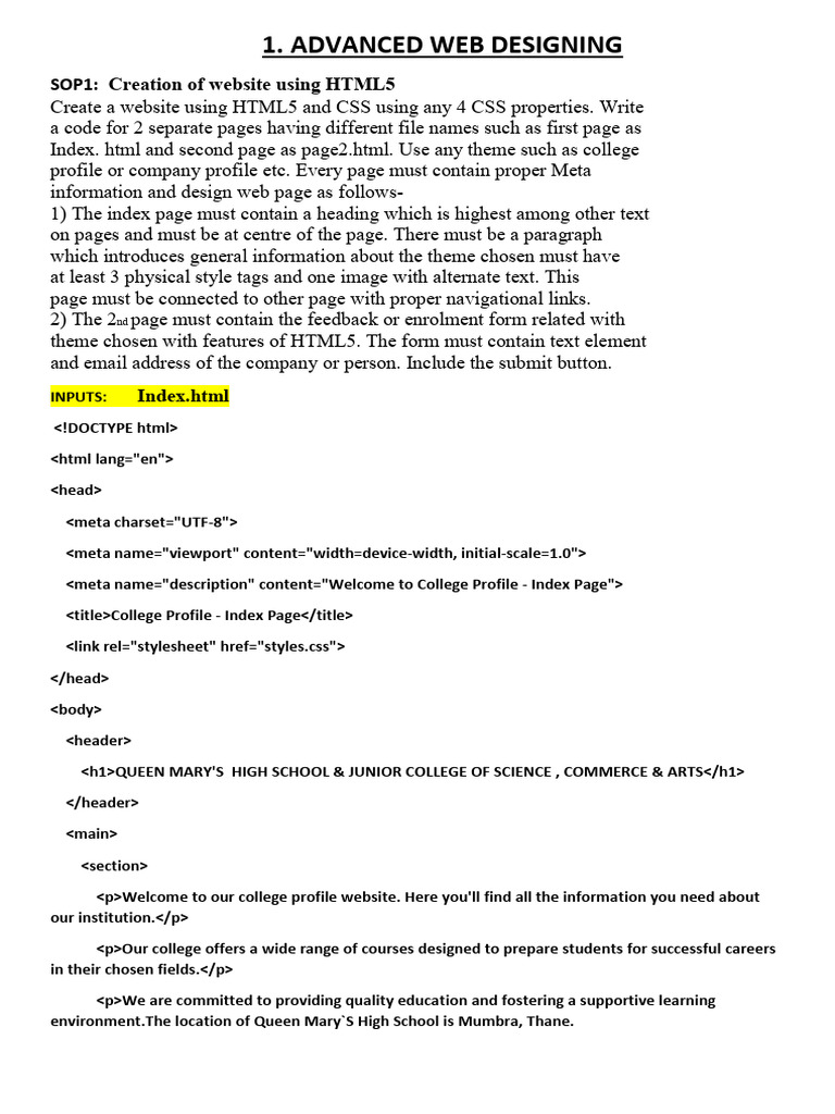 1.advanced Web Designing | PDF | Search Engine Optimization | World ...