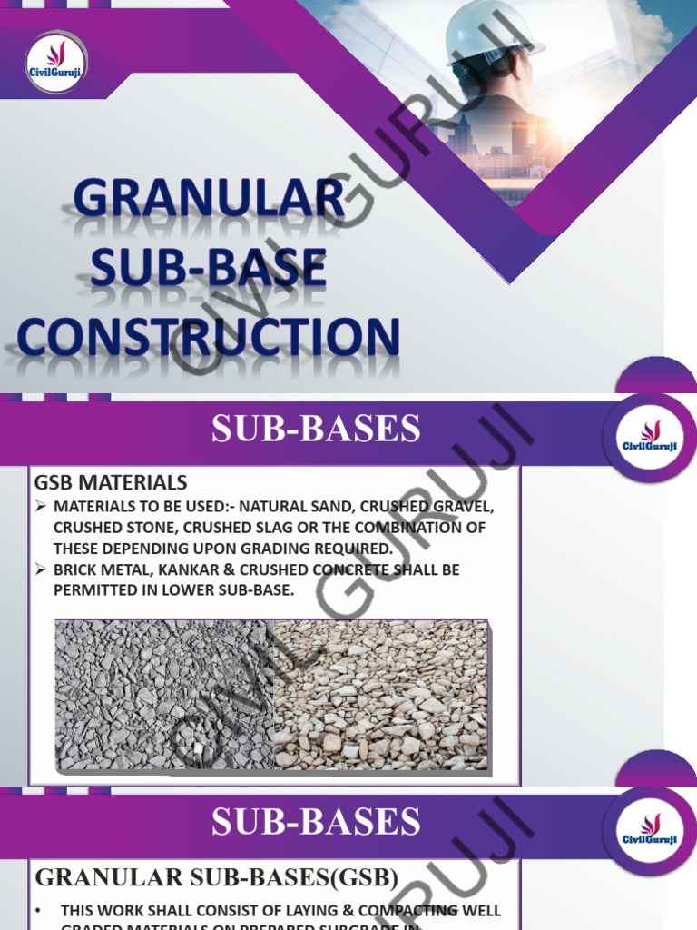 GRANULAR SUB BASE SPECI_watermark | PDF | Construction Aggregate | Civil Engineering