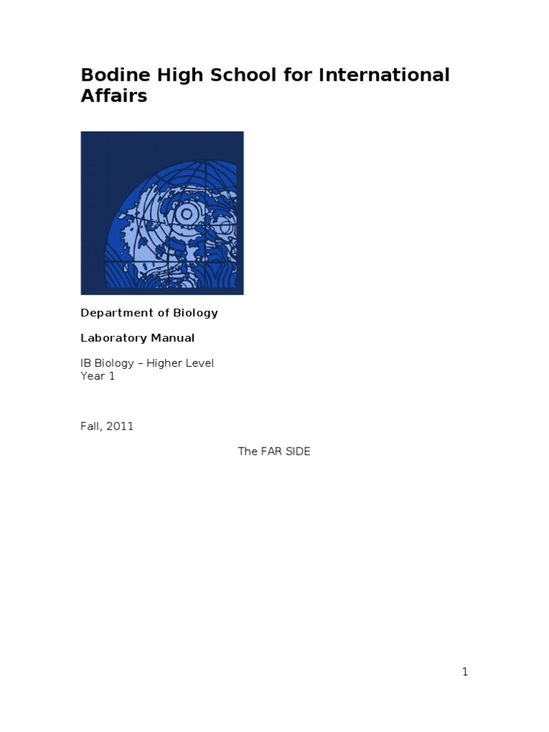 IB Biology Lab Manual Overview | PDF | Experiment | Standard Deviation