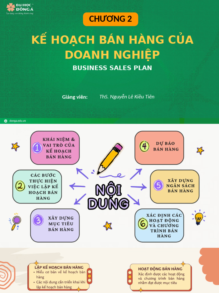 Slide - C2 - Kế hoạch bán hàng của doanh nghiệp | PDF