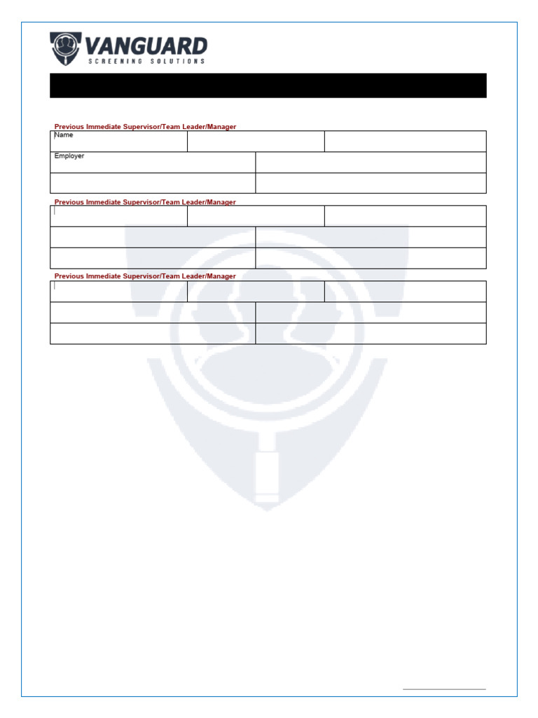 VSSI Background Screening Form-3 | PDF