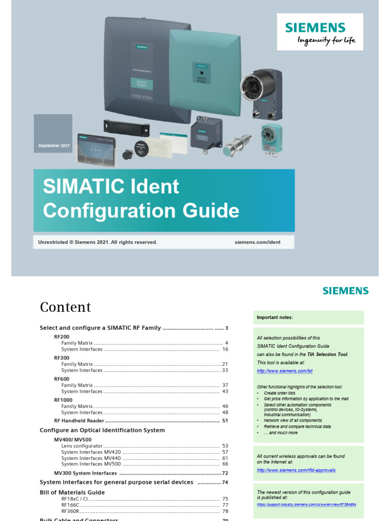 SIMATIC Ident Configuration Guide | PDF | Computer Engineering ...