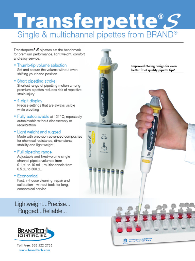 Catalogo Pipeta Multicanal Transferpette S BRAND | PDF