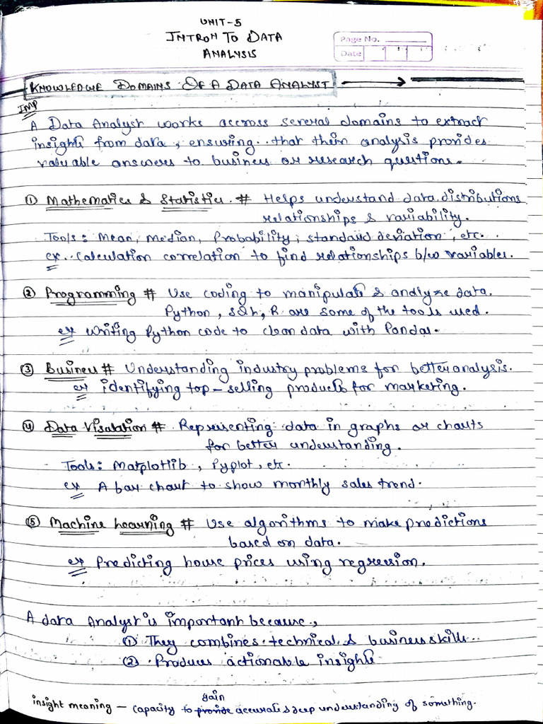 Data Analysis Unit5 Pdf 0116