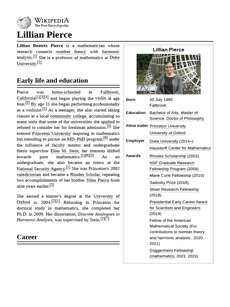 Lillian_Pierce | PDF | Mathematics