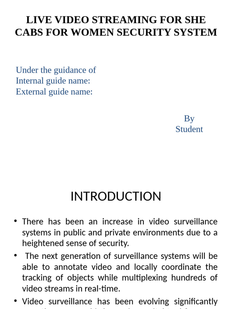 Live Video Streaming for Women's Safety | PDF | Rectifier | Wi Fi