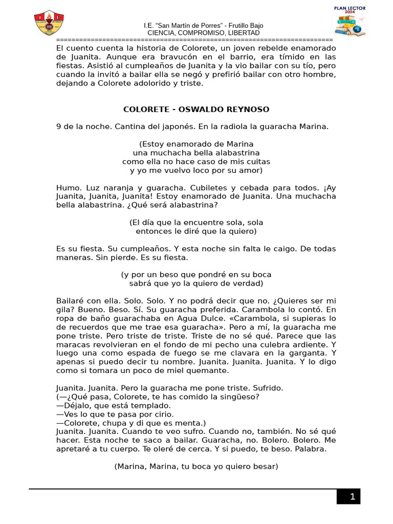 El Cuento Cuenta La Historia de Colorete | PDF