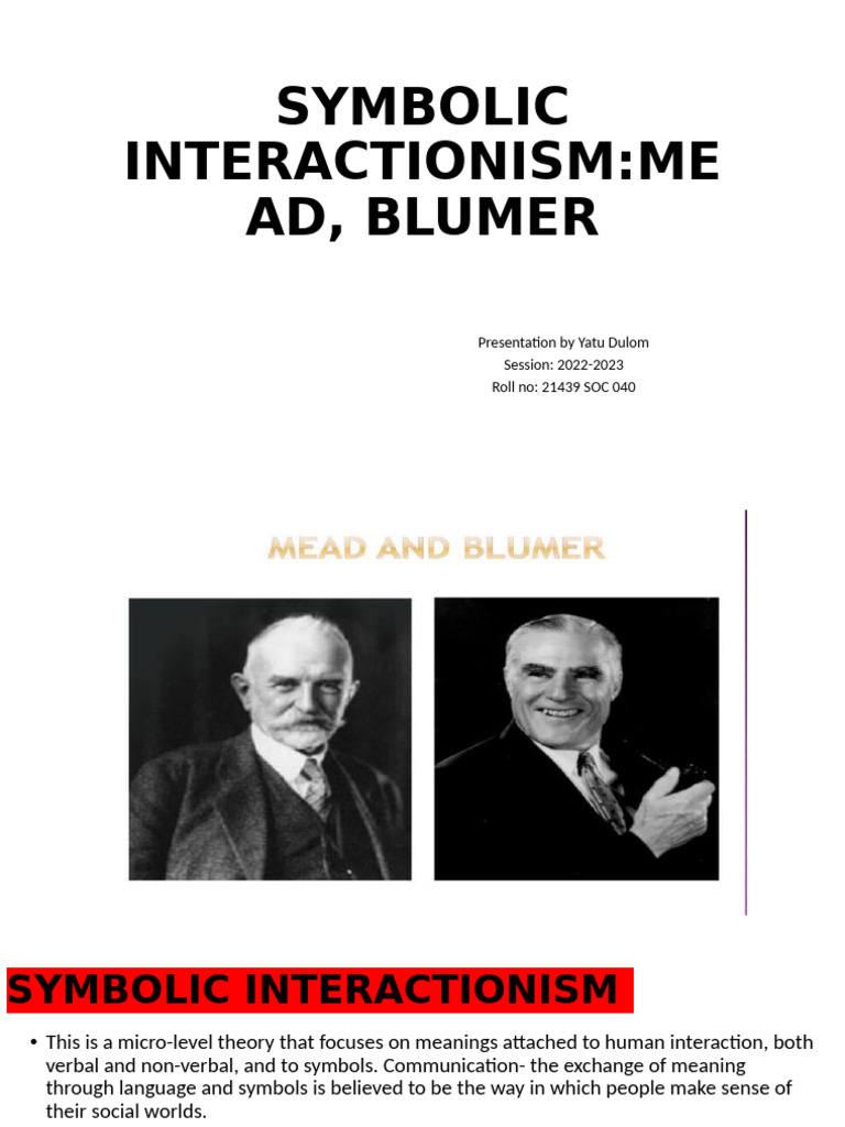 Understanding Symbolic Interactionism | PDF | Liberal Arts Education ...