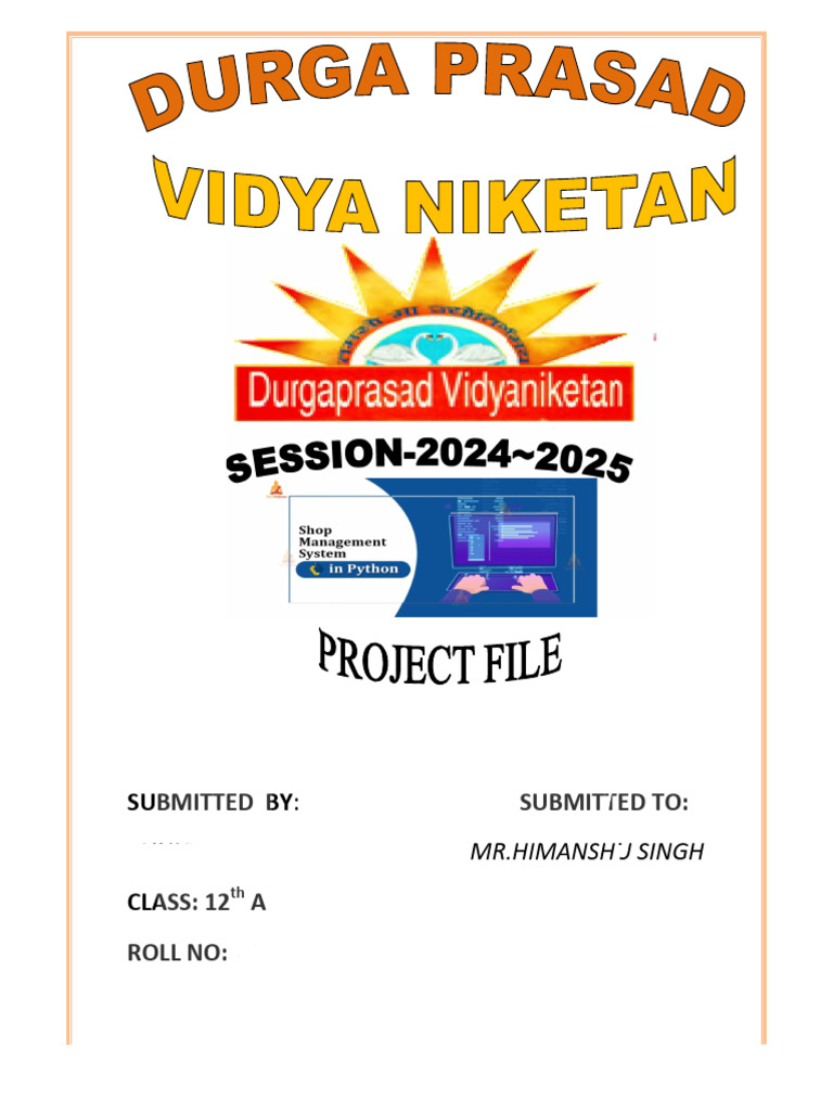Shop Management System Project Report | PDF | Project Management | Software