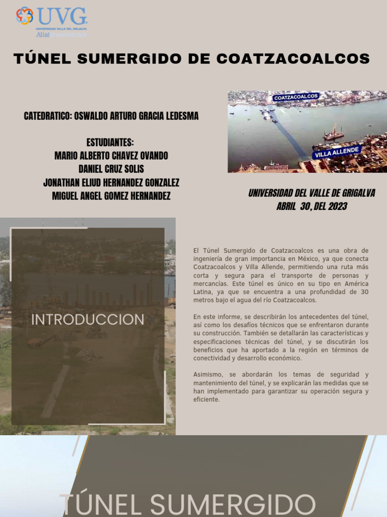Túnel Sumergido Coatzacoalcos: Análisis Técnico | PDF | Túnel | México