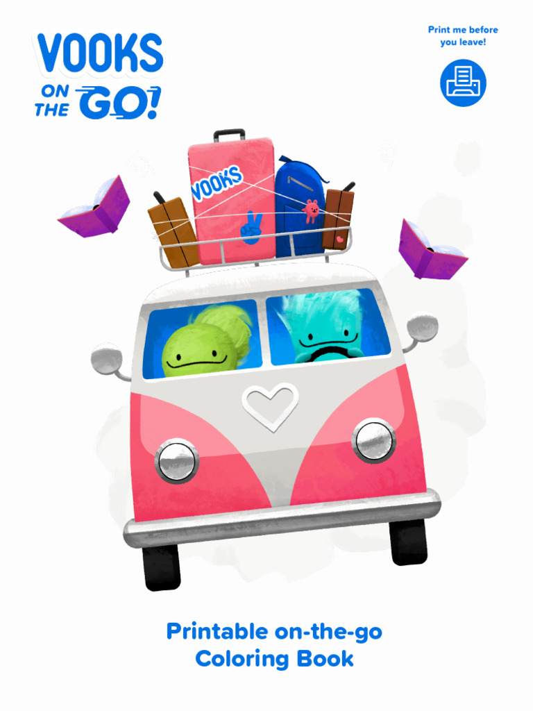 Vooks On The Go Road Trip 2022 Coloring Book | PDF