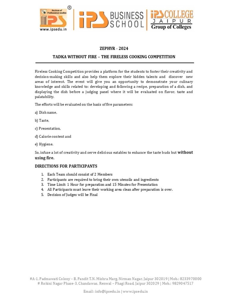 Zephyr Tadka Without Fire Rules | PDF