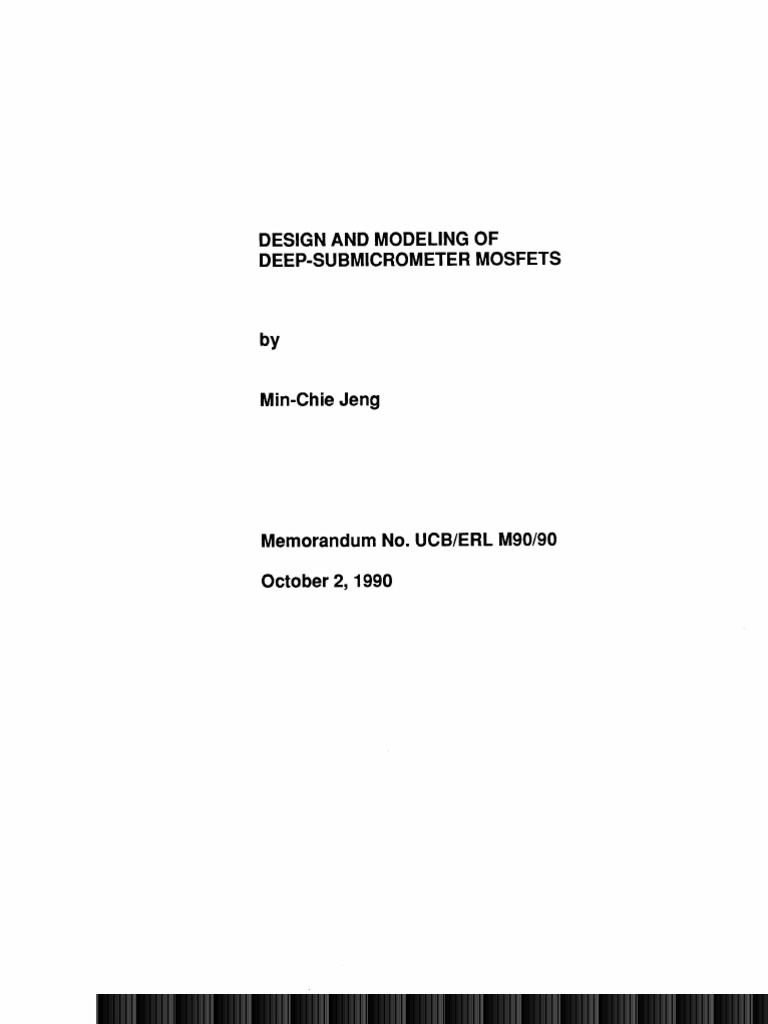 Deep Sub Micron Modelling | PDF | Mosfet | Photolithography