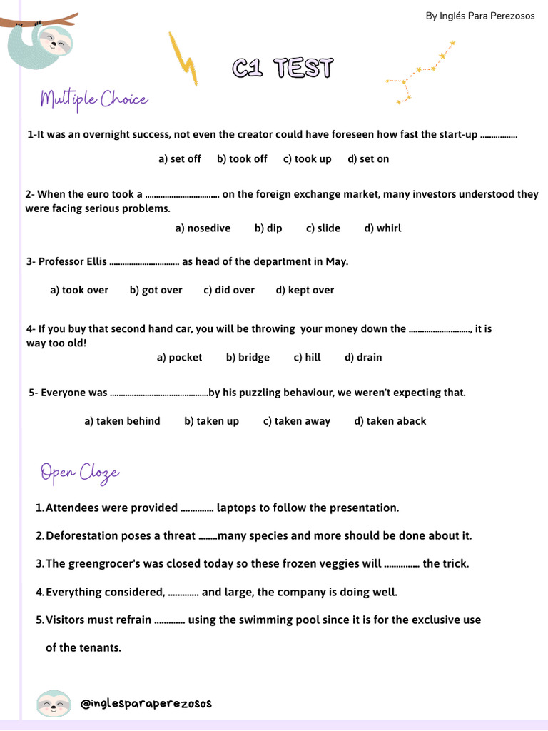 C1 Use of English TEST For Brilliant Students | PDF