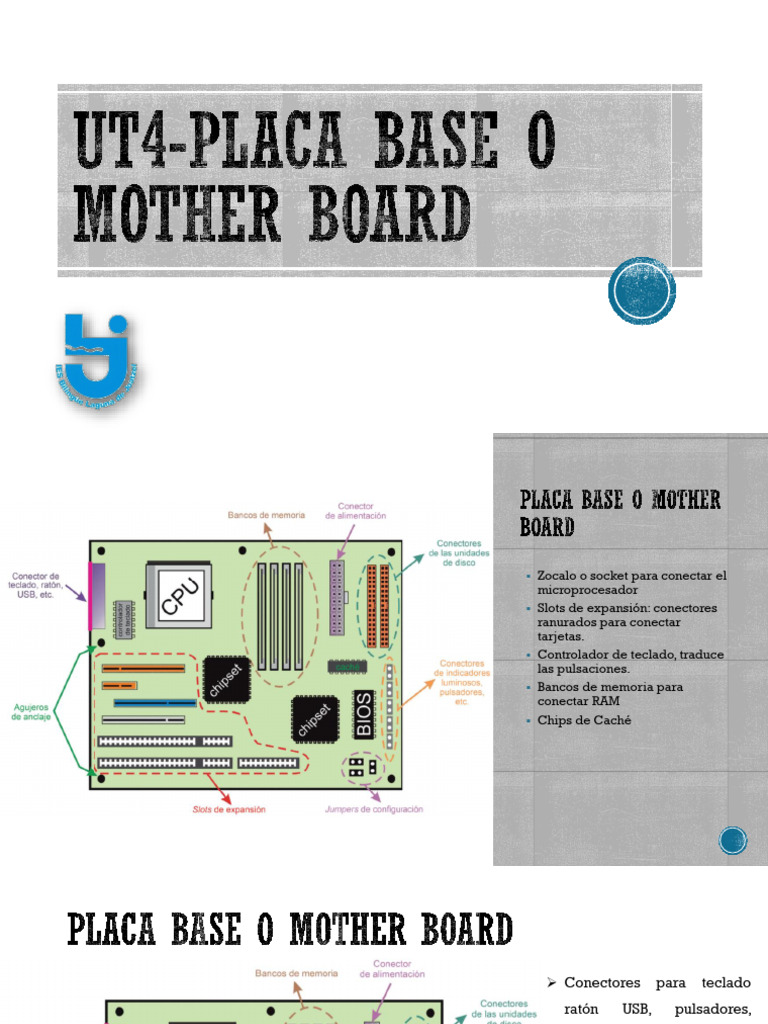 UT4 - Placa Base o Mother Board | PDF | Arquitectura de Computadores ...
