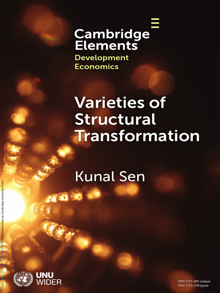 Varieties Of Structural Transformation Ouvrage Pdf Economics