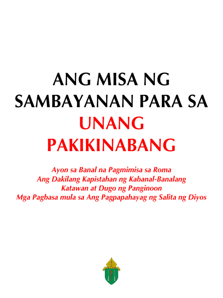 First Communion Rite in Filipino | PDF