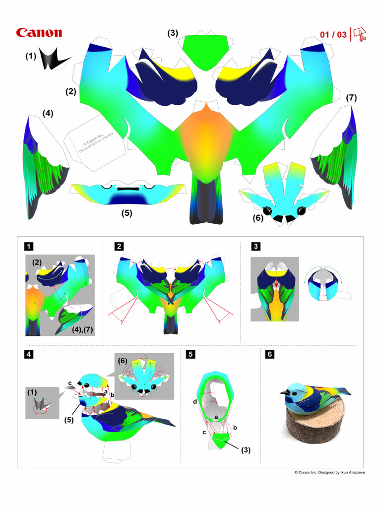 Papercraft Pajaro Azul | PDF