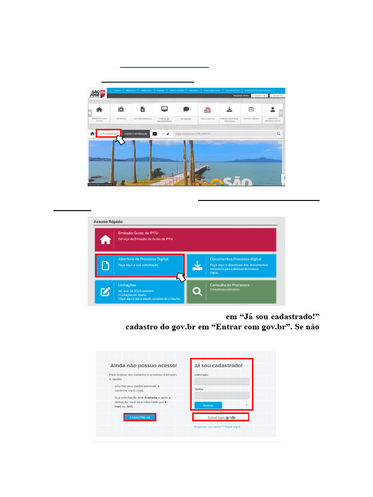 Passo A Passo Abertura de Processos | PDF