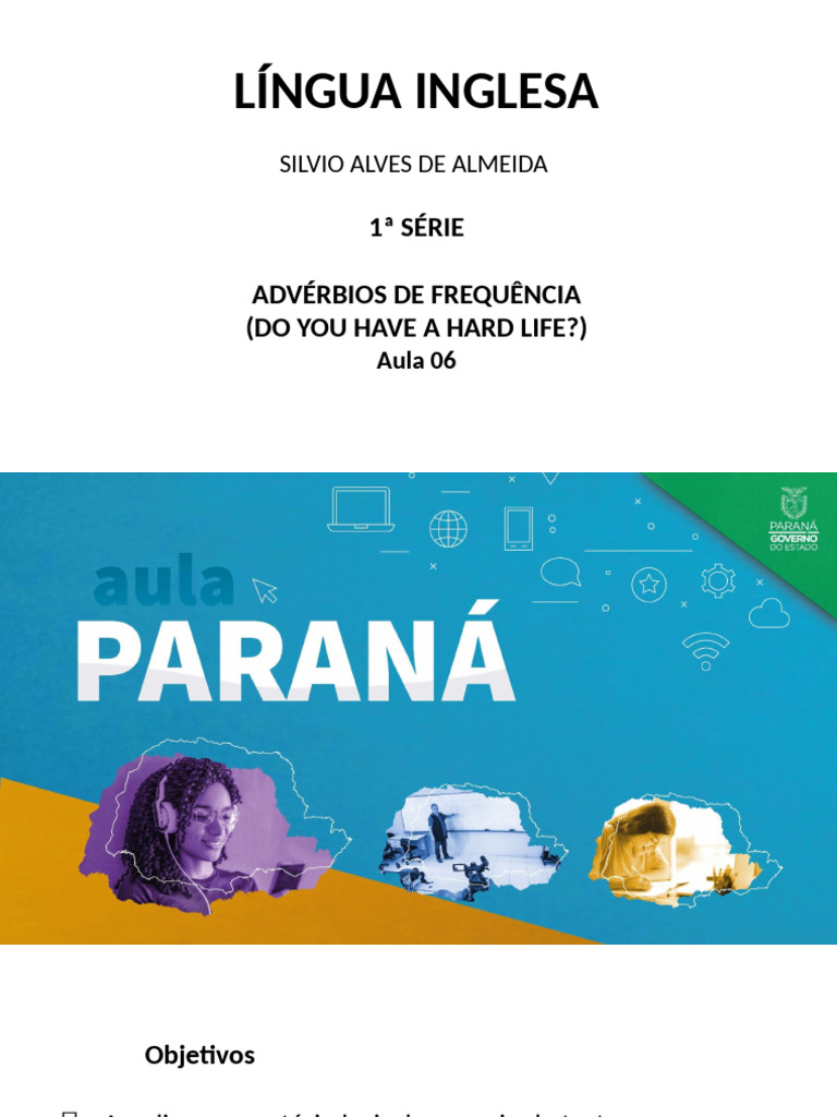 2021 EnsinoMédio L.inglesa 1 Série Slides Aula06 | PDF | Syntax | Linguistic Morphology