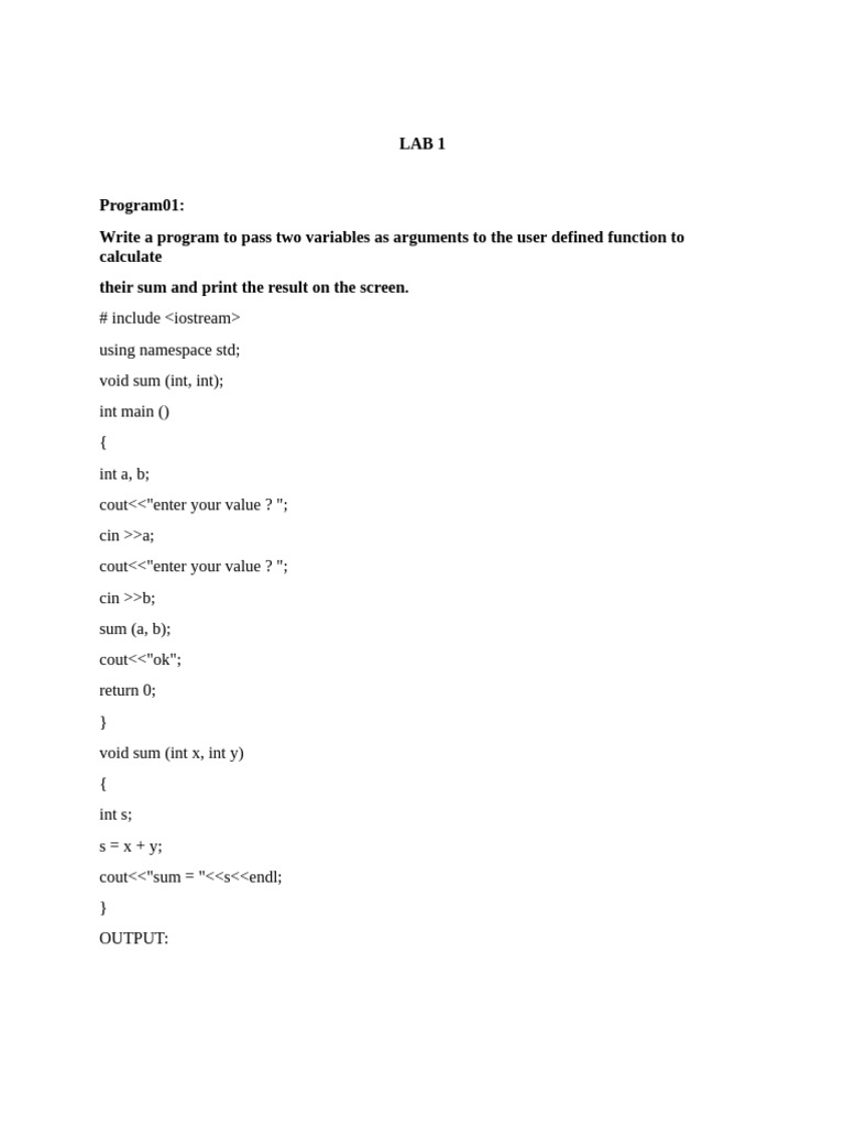 Opps | PDF | Namespace | Parameter (Computer Programming)