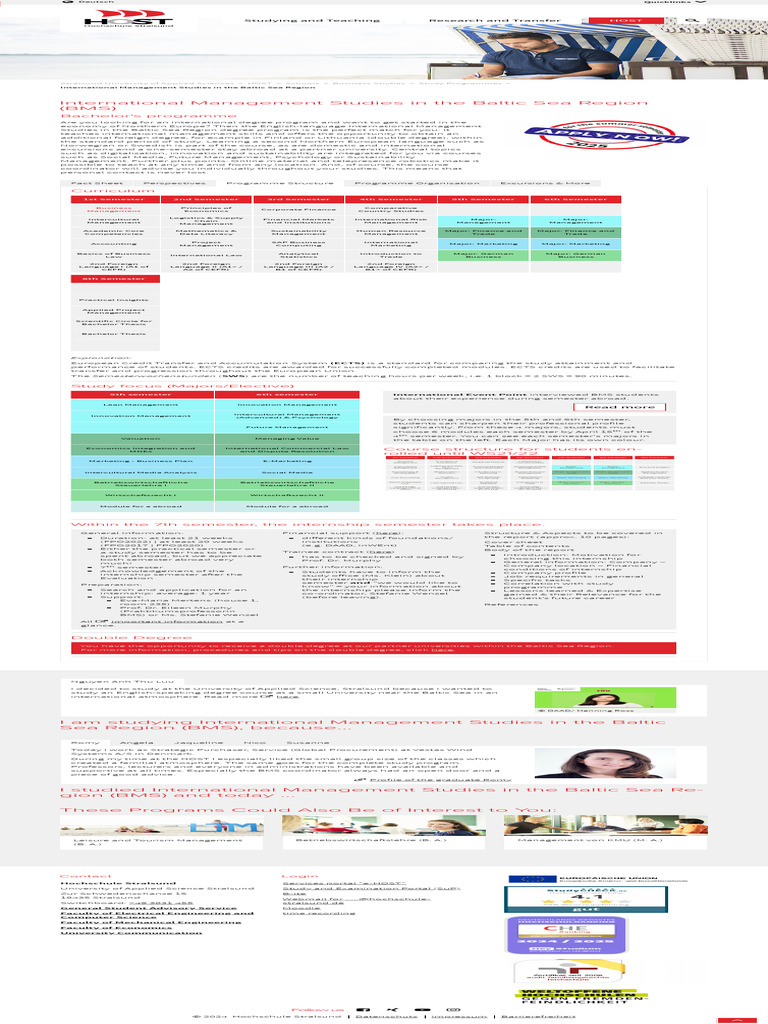 International Management Studies Program | PDF