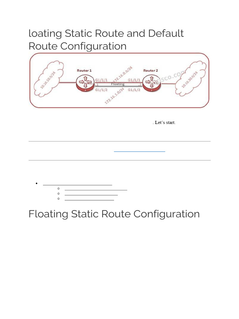 Huawei Floating Static Route Guide | PDF | Routing | Computing