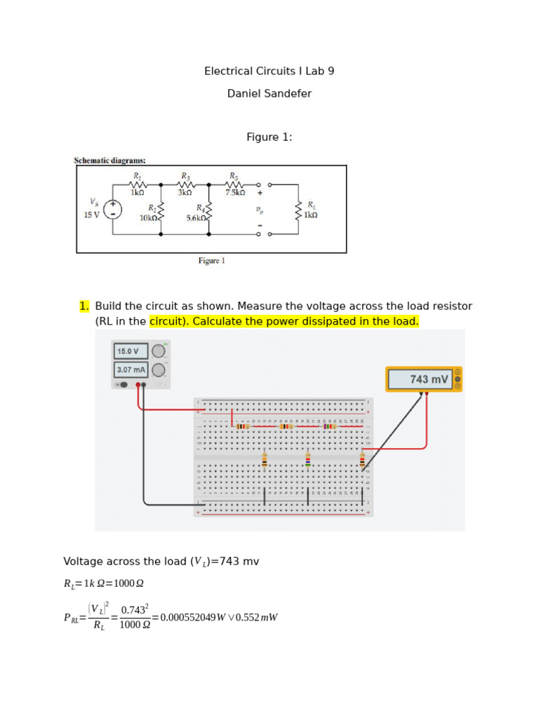 LAB 9 WDS | PDF | Resistor | Electrical Network