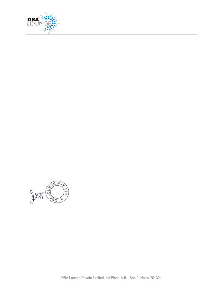 Mr. Ronish-Experience Letter DBA | PDF