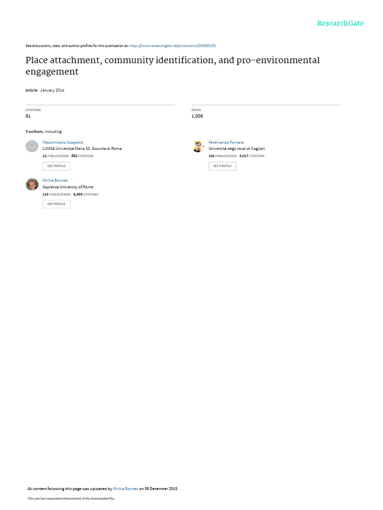 Place Attachment | PDF