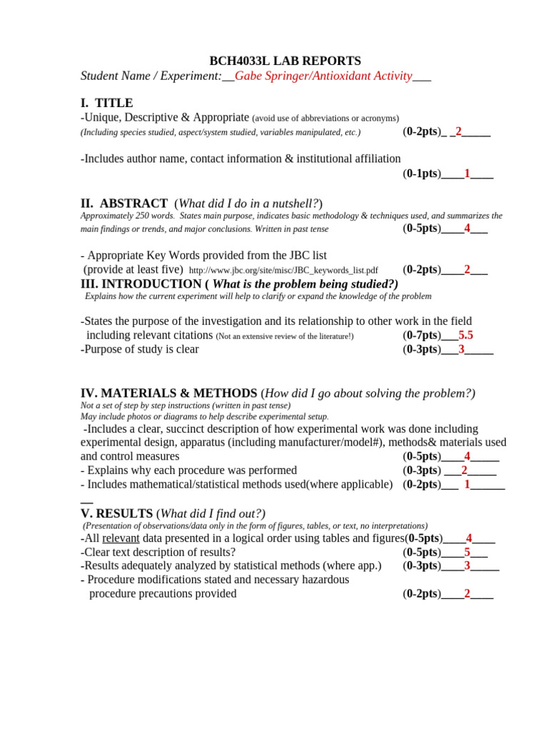 Lab Report2 Evaluation - GSpringer | PDF | Methodology | Experiment