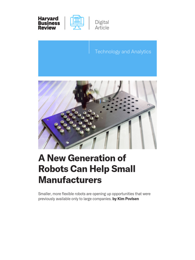 Small Robots | PDF | Automation | Small And Medium Sized Enterprises