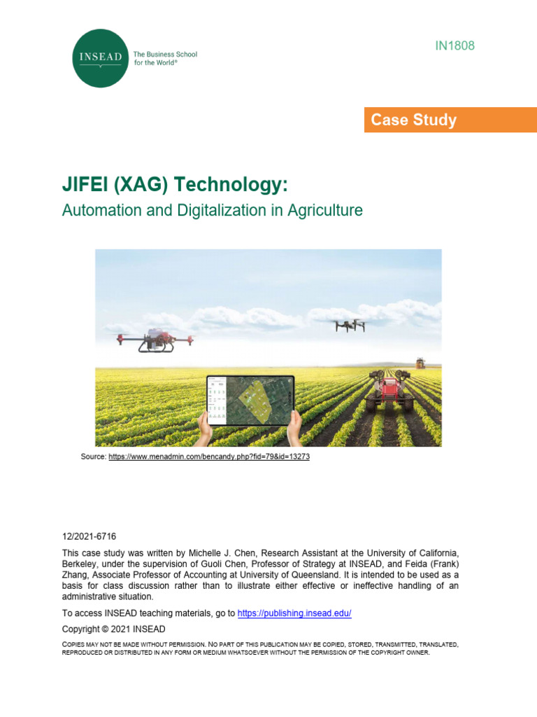 INSEAD Agritech Automation | PDF | Unmanned Aerial Vehicle
